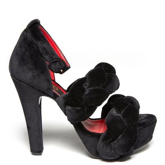 Kat Von D | Shoes | Kat Von D Black Velvet Swoon Heels | Poshmark